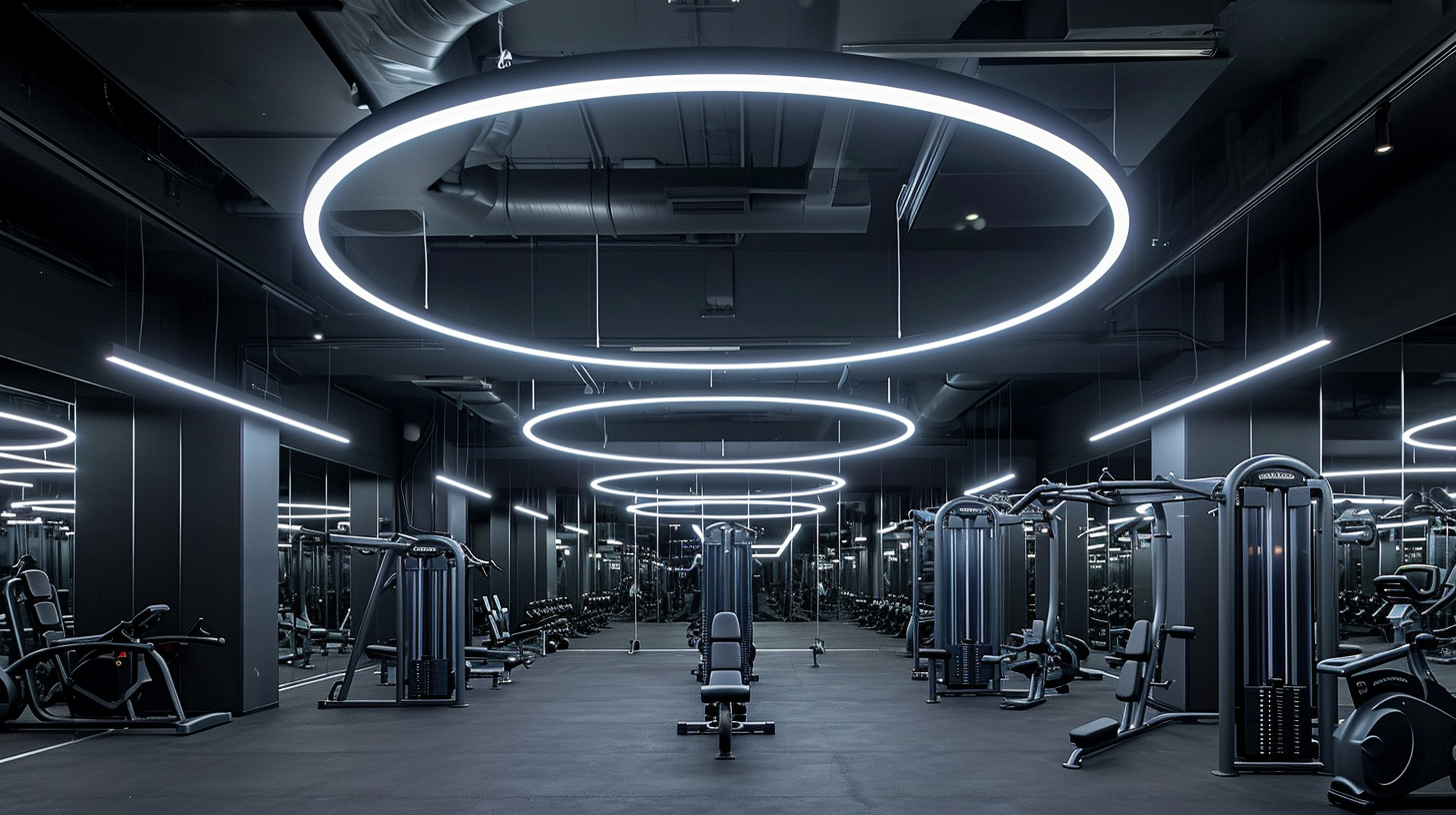 Large LED Ring Chandeliers For Retail, Gym, Conference Room | Modern.Place